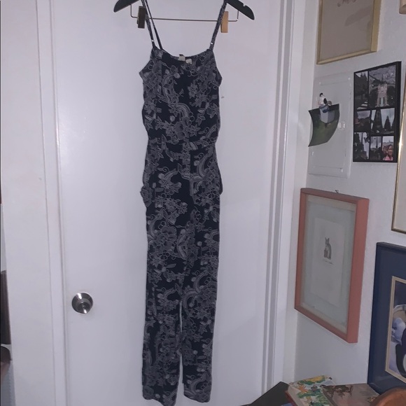 Roxy | Pants & Jumpsuits | Roxy Summer Knit Jumpsuit Anthracite Flower ...